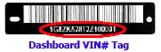 Honda Service Tag: VIN#, Exterior Vehicle Color - Bernardi Parts Honda